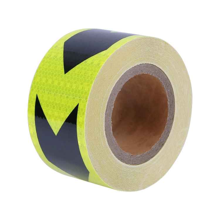 2 PCS Fluorescent Yellow Black Arrow Truck Sign Sticker Corridor ...